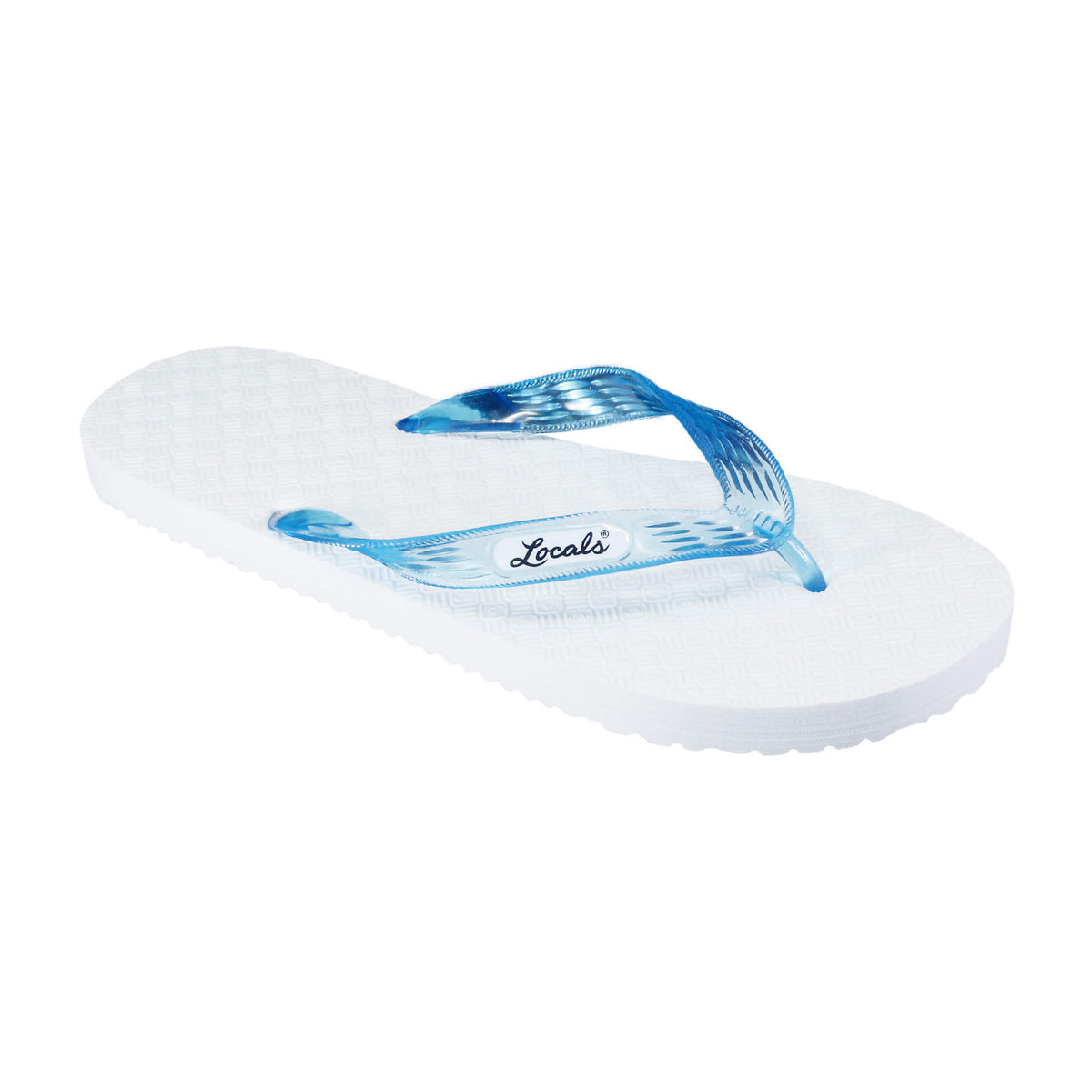 White Platform Women's Translucent Turquoise Strap Slippah – Locals Hawai'i